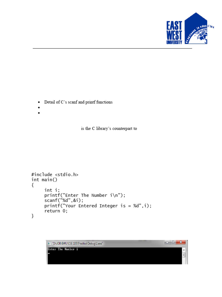 CSE 103 Lab-2 | PDF | Area | Computer Programming