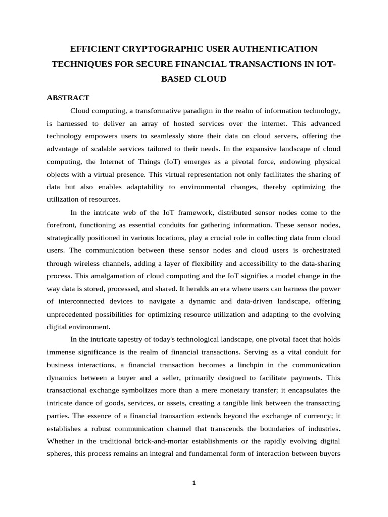 Three Layer Security Thesis (23!01!24) | PDF | Cloud Computing | Internet Of Things