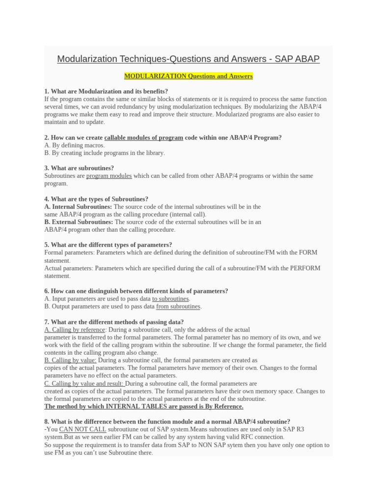 Modularization Techniques | PDF | Parameter (Computer Programming ... Modularization Techniques | PDF | Parameter (Computer Programming ...