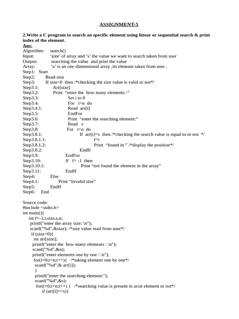 Assignment 5 | PDF | Algorithms | Computer Science Assignment 5 | PDF | Algorithms | Computer Science