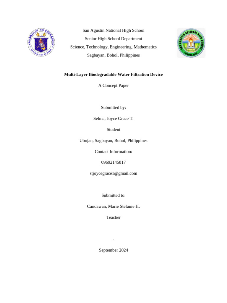 eapp-concept-paper | PDF | Filtration