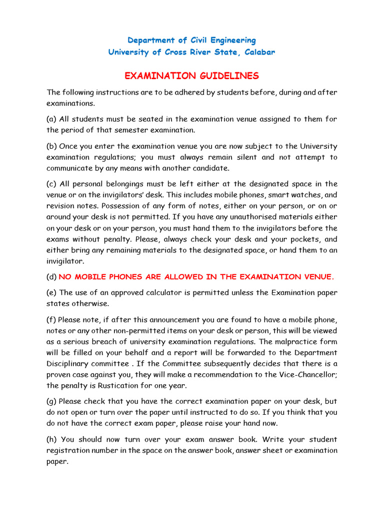 Exam Regulation - Civil Engineering | PDF | Career & Growth