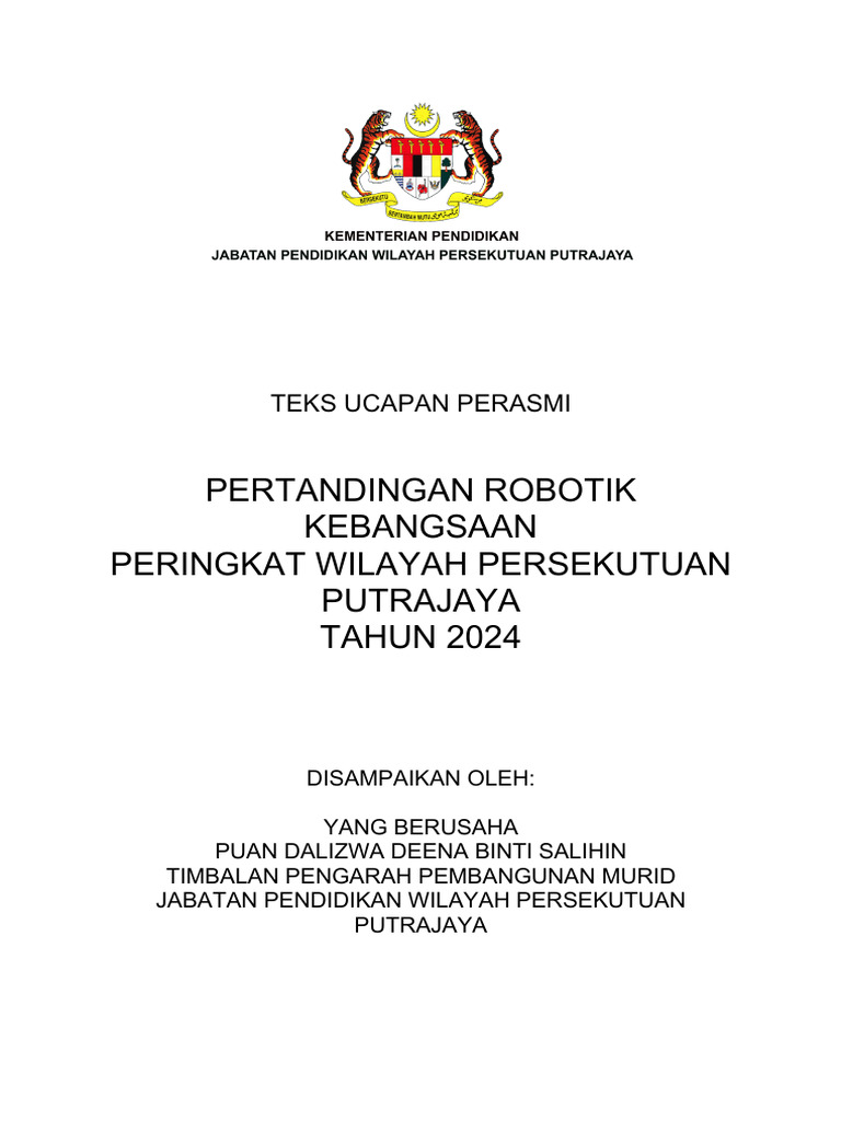 Teks Ucapan Perasmi NRC | PDF | Karier & Perkembangan | Bisnis