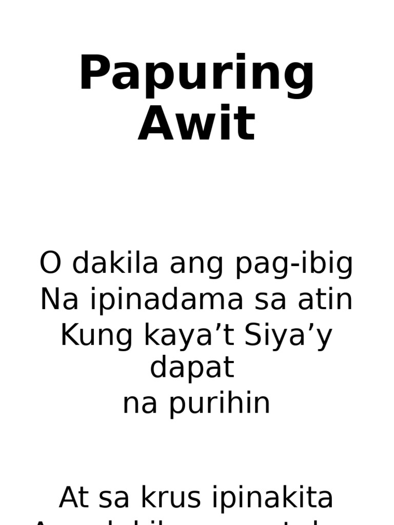 Papuring Awit | PDF | Art