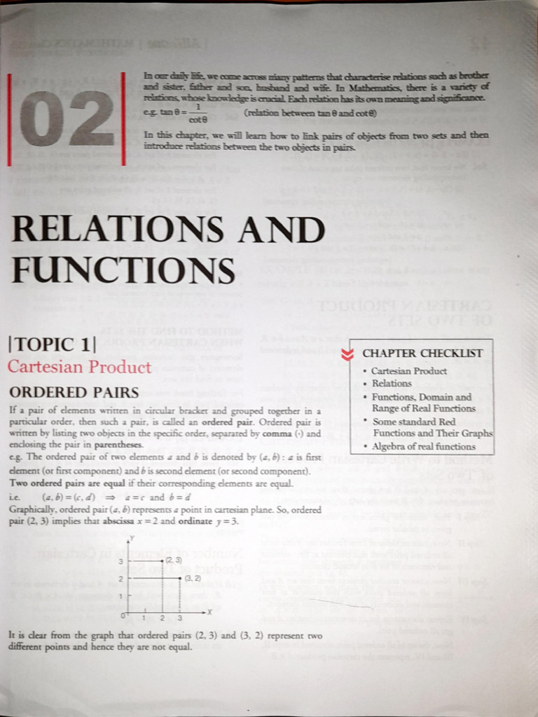Chap 2 - Relations & Functions | PDF Chap 2 - Relations & Functions | PDF