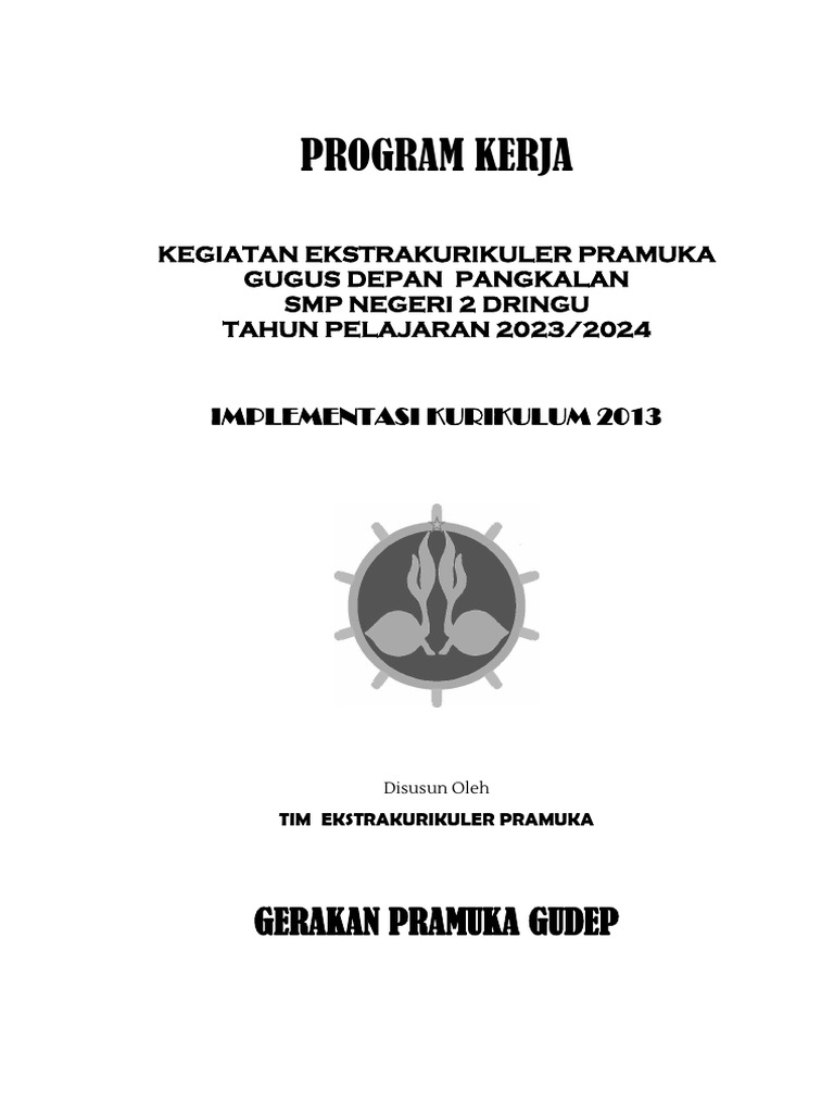 Program Kerja Pramuka 2023 | PDF
