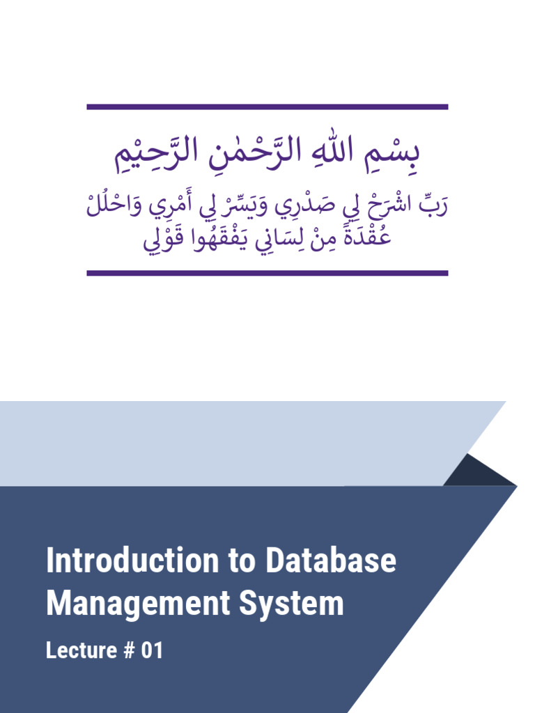 Lecture 01 - Introduction To Database | PDF | Databases | Computer File