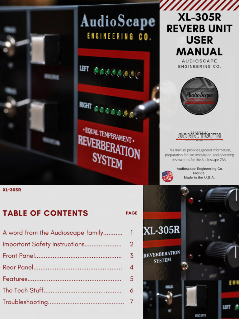 Audioscape XL 305r Manual | PDF