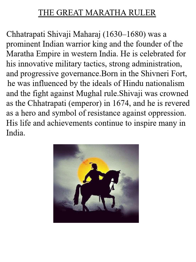 THE GREAT MARATHA RULER | PDF