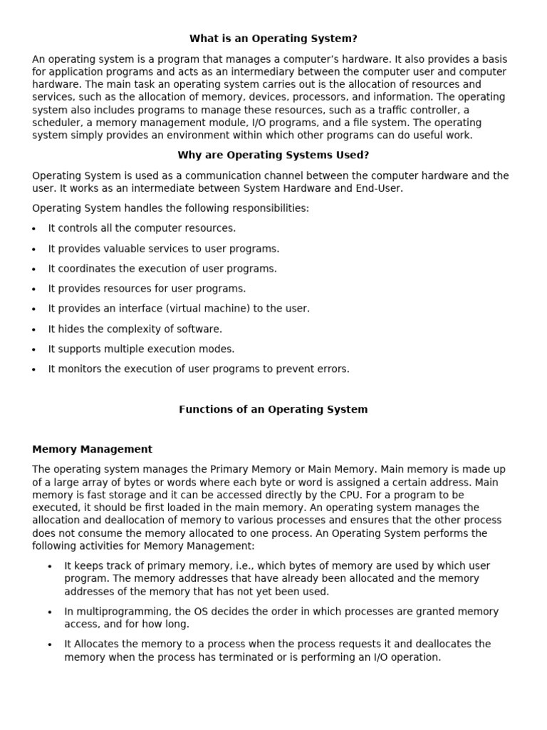 IT_101 Operating System | PDF | Operating System | Process (Computing) IT_101 Operating System | PDF | Operating System | Process (Computing)