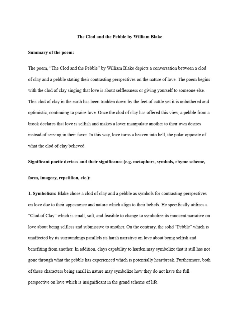 Perspectives on Love in Blake's Poem | PDF | Poetry | Love
