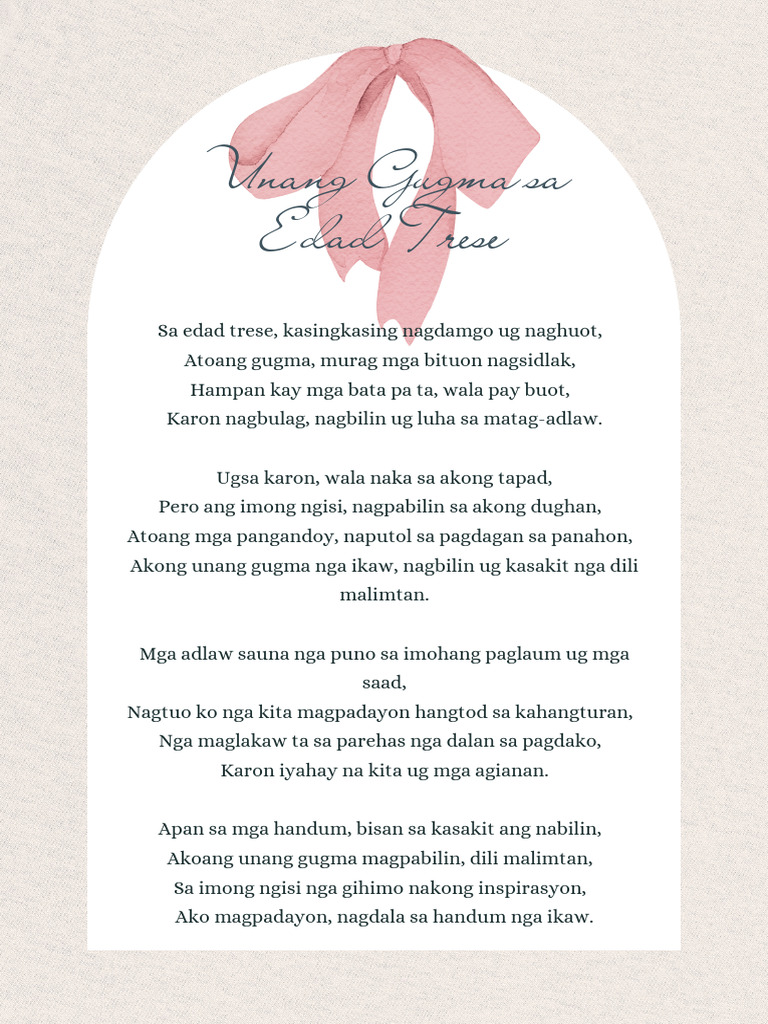 Surigaonon Poem | PDF