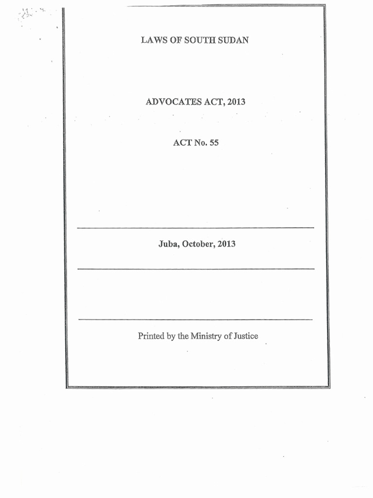 Advocates-Act-55-of-2013 | PDF | Advocate | Legal Documents