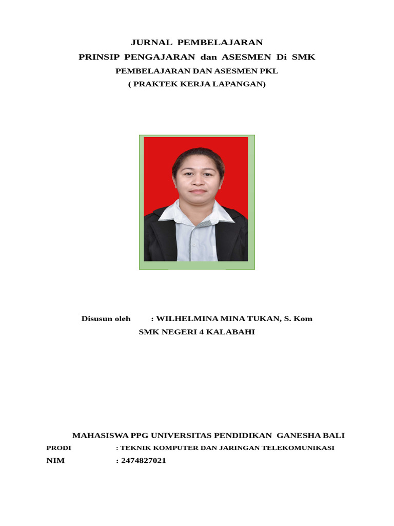 Jurnal Pembelajaran Asesmen Di SMK Wilhelmina Mina Tukan | PDF