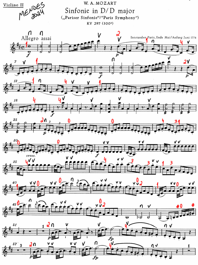 Violino 2 - MOZART #31 CM2024 | PDF