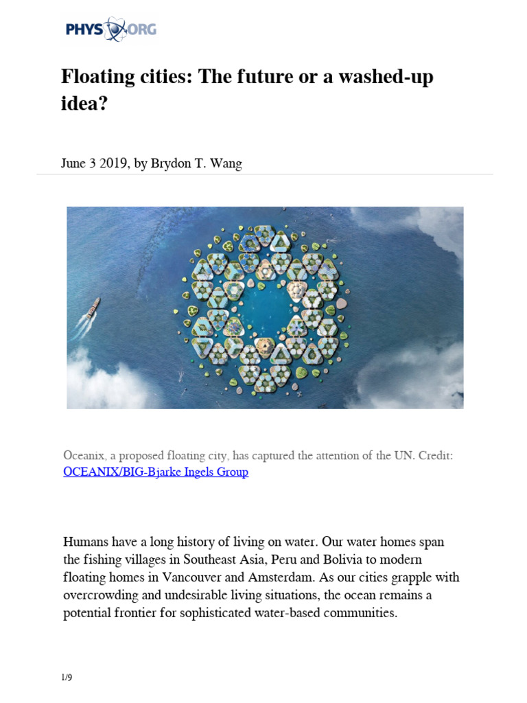 2019 06 Cities Future Washed Up Idea | PDF | Travel