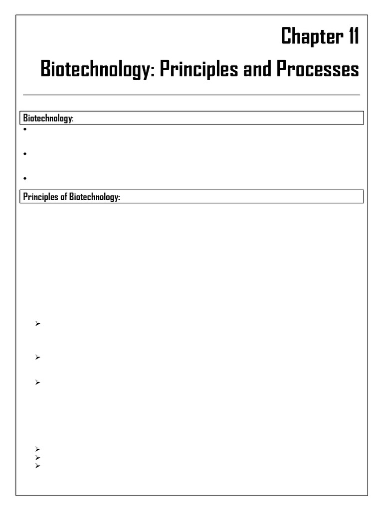 Biotechnology - Principles and Processes | PDF | Molecular Cloning ... Biotechnology - Principles and Processes | PDF | Molecular Cloning ...