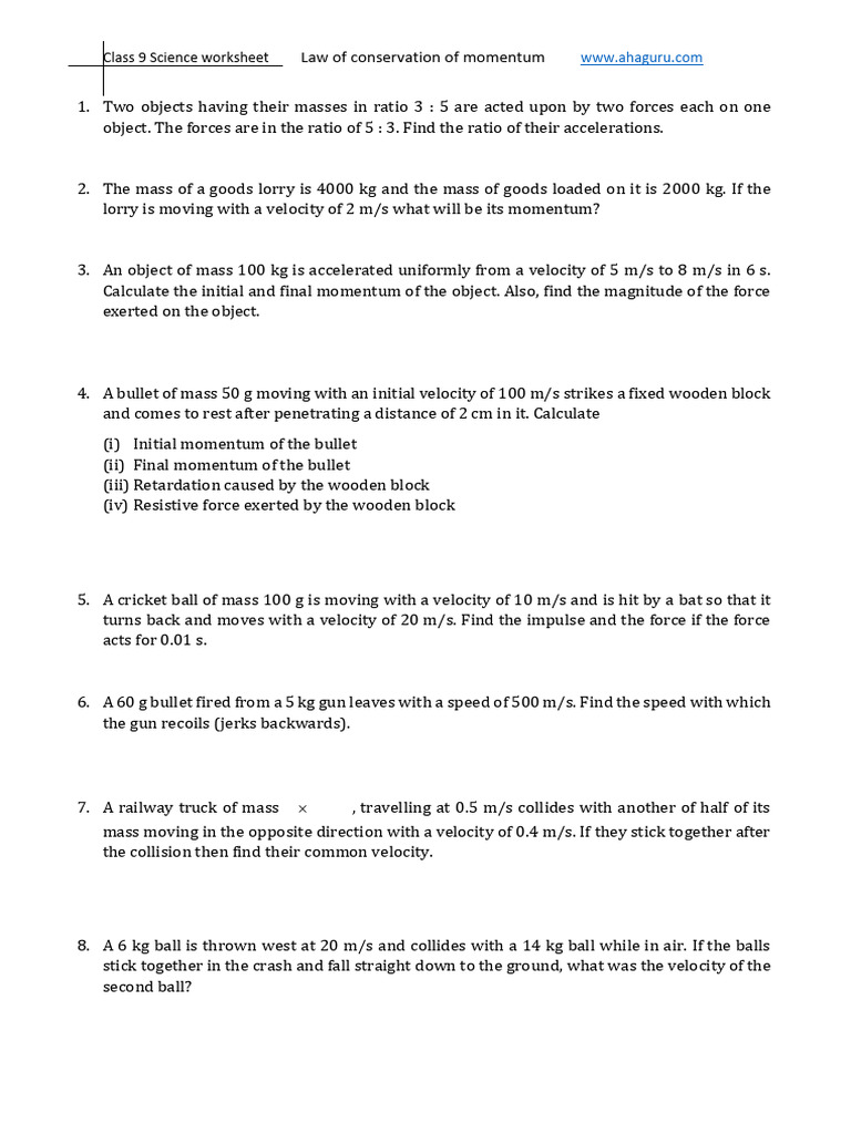 Conservation of Momentum | PDF | Young Adult
