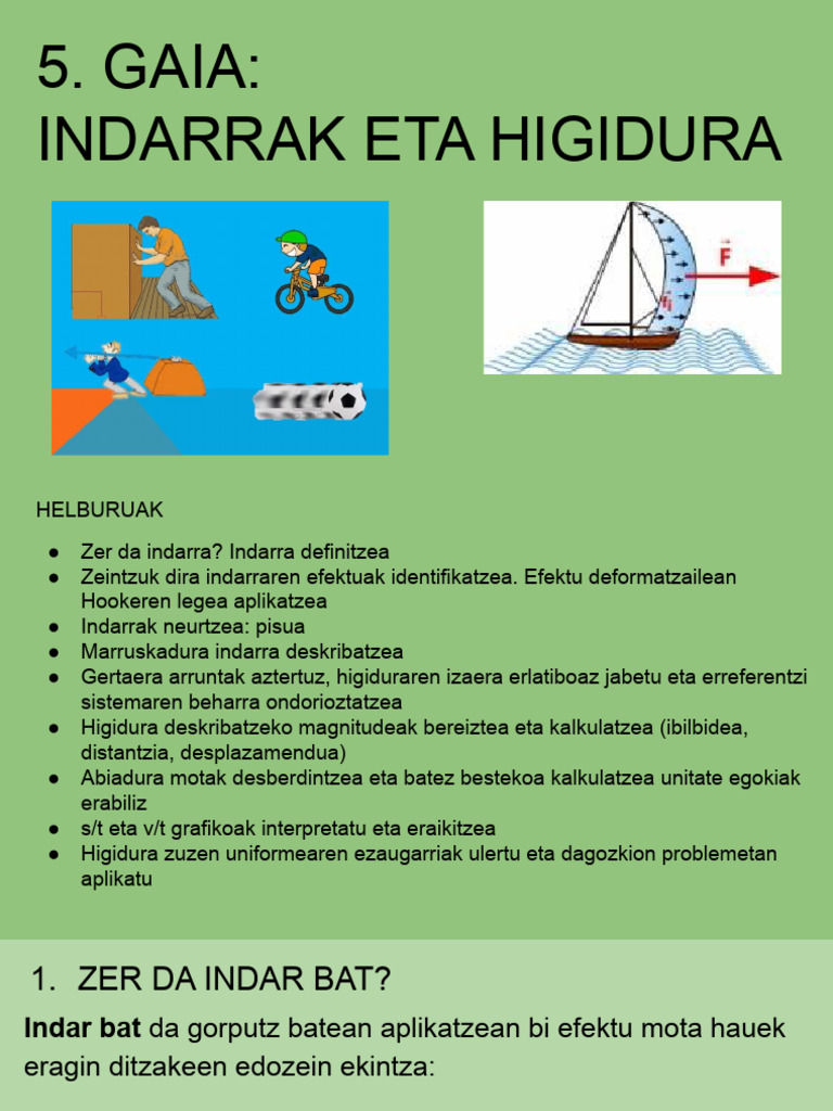 5.gaia: Indarrak Eta Higidura | PDF