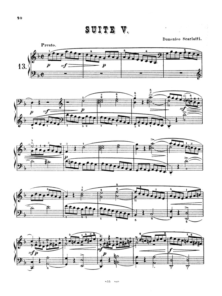 Scarlatti Sonata in Do Minore k517 | PDF