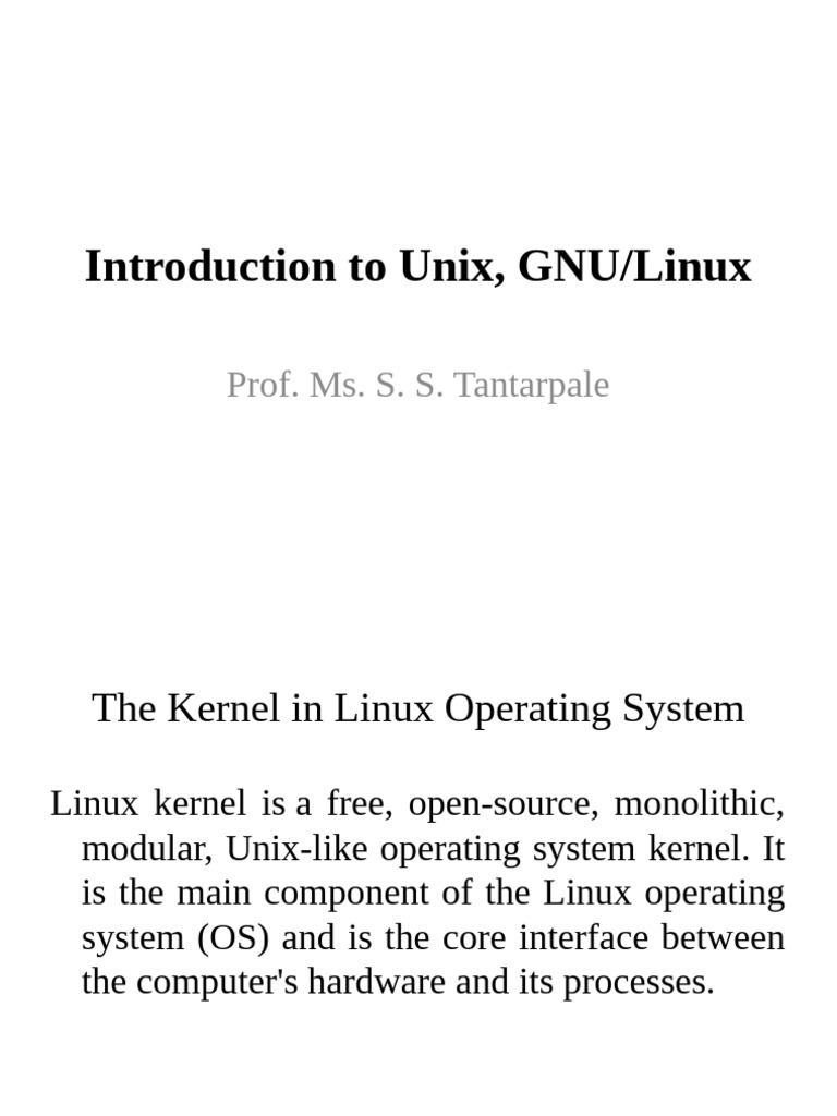 Linux Kernel Overview & Features | PDF