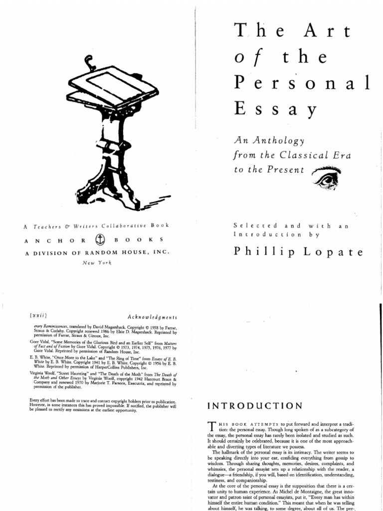 The Art of The Essay Introduction | PDF | Essays