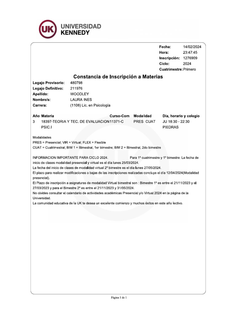 Insc. Teoría y Técnicas de La Eval. Psicológica | PDF