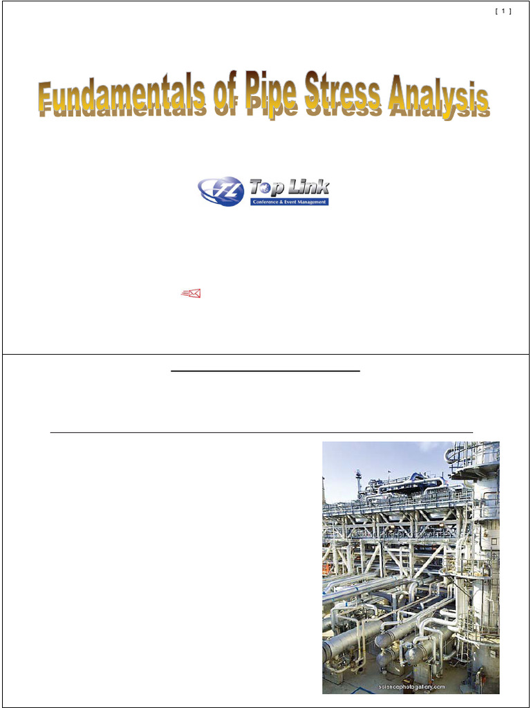 Fundamentals of Pipe Stress Analysis - Workshop 1 | PDF | Resonance ... Fundamentals of Pipe Stress Analysis - Workshop 1 | PDF | Resonance ...