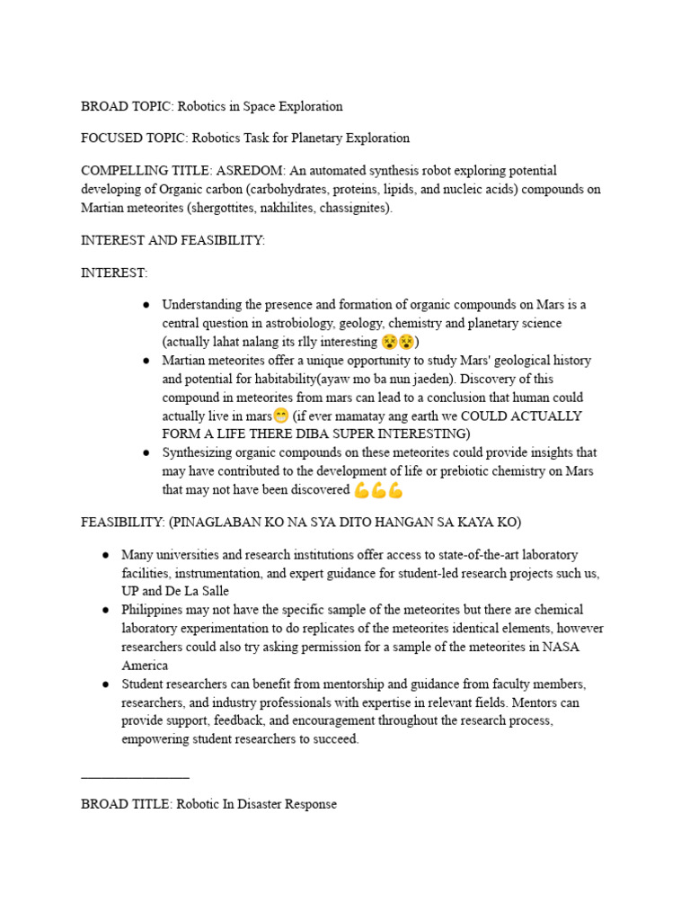 ROBOTIC RESEARCH | PDF | Agriculture | Hazards