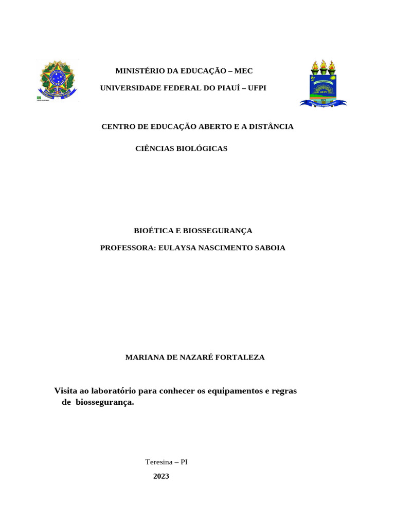 MODELO DE RELATÓRIO | PDF | Laboratórios | Science