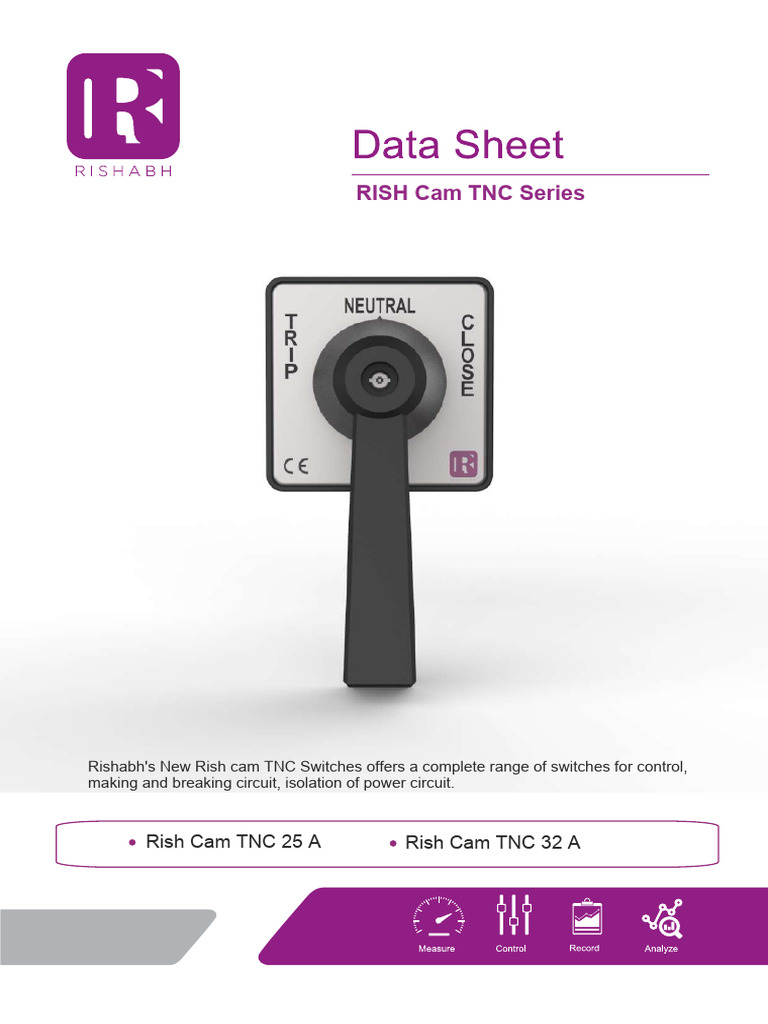 TNC Switch Final Datasheet | PDF | Switch | Alternating Current
