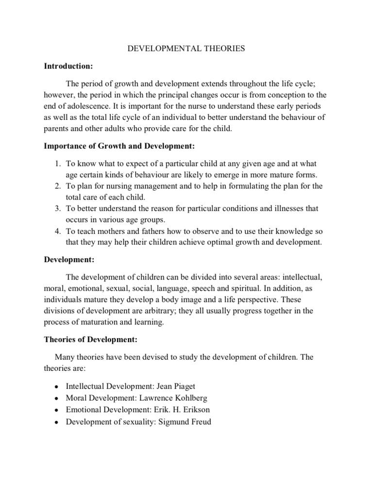 Child Development Theories | PDF | Child Development | Relationships