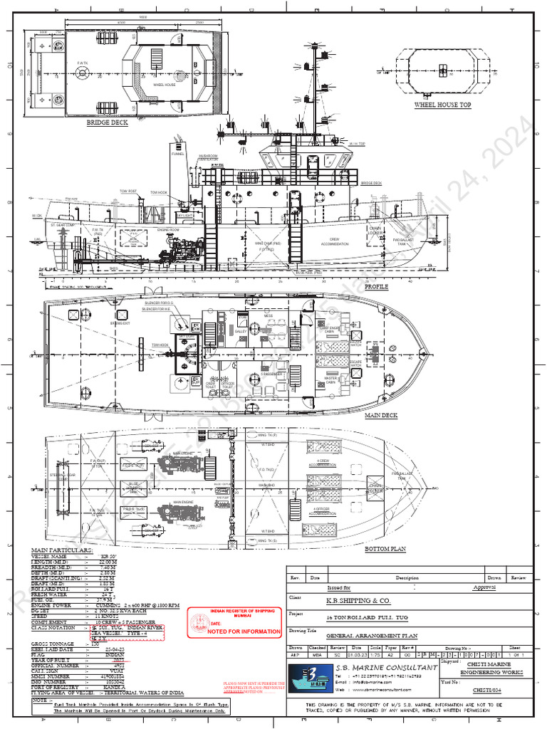 General Arrangement Plan for Vessel | PDF | Watercraft | Ships