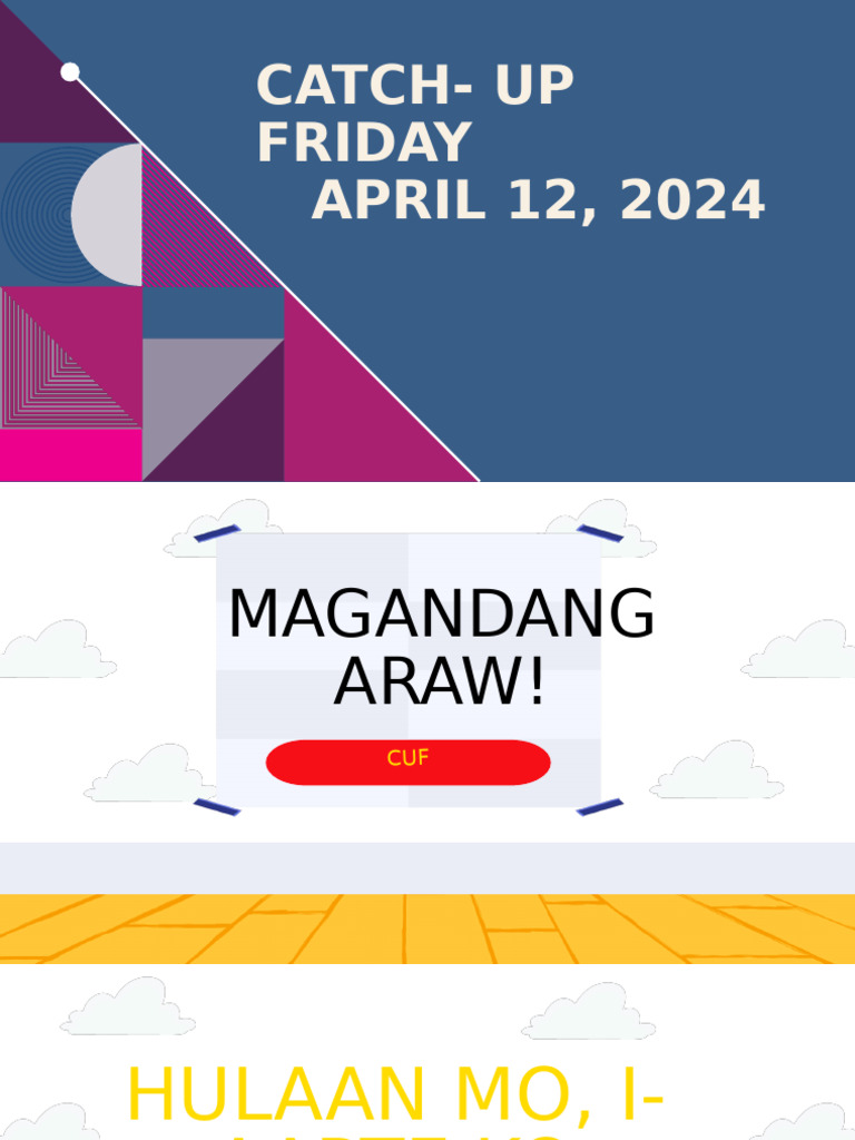 CATCH- UP FRIDAY ppt | PDF