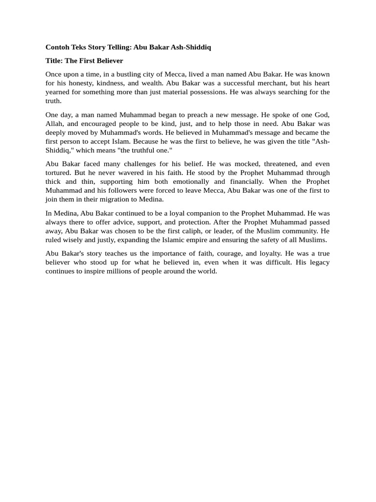 Contoh Teks Story Telling | PDF