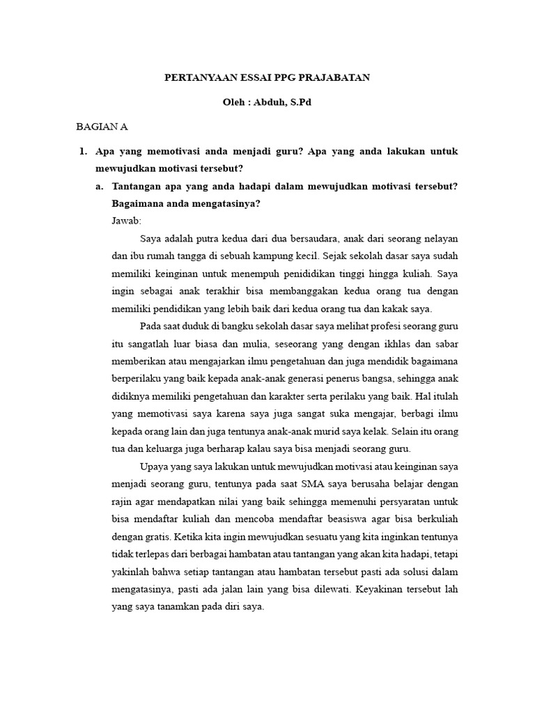 Essai PPG Abduh | PDF