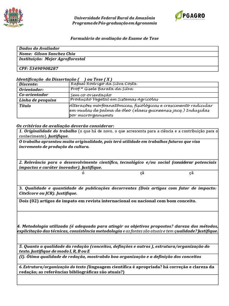 Ficha_de_Avaliacao-Rafael_Rodrigo_assinado | PDF | Science