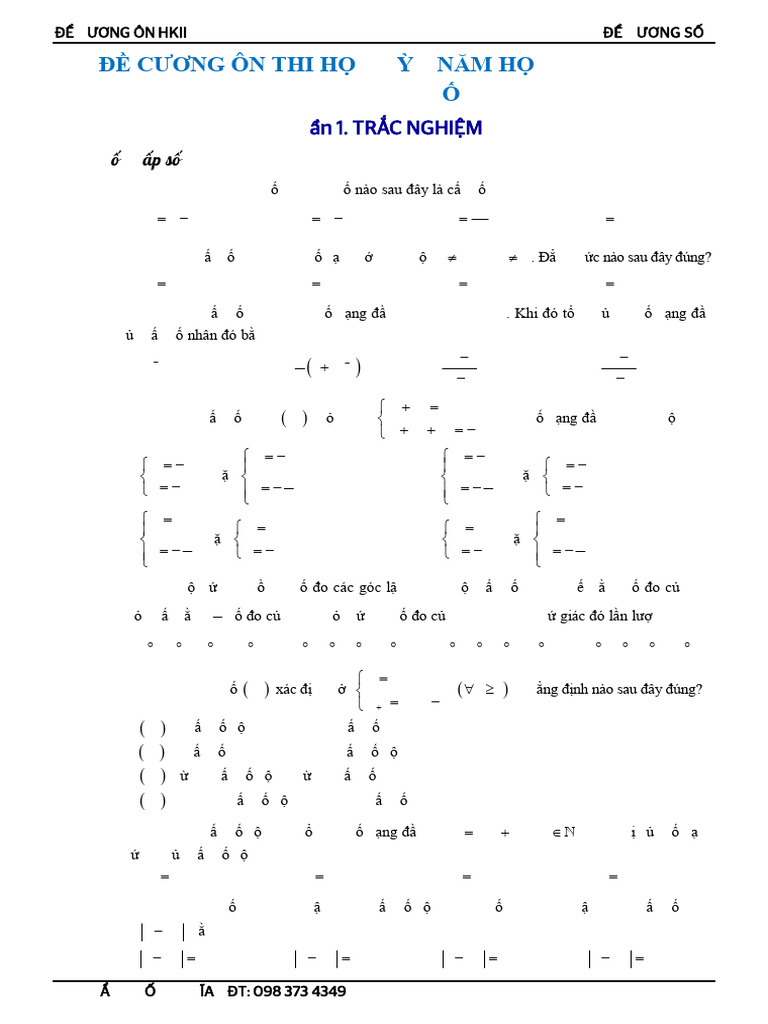 2-Full-De Cuong Toan 11-Hkii | PDF