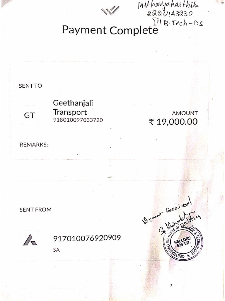 Gist 3rd Year Transport Fee 2045-2025 | PDF