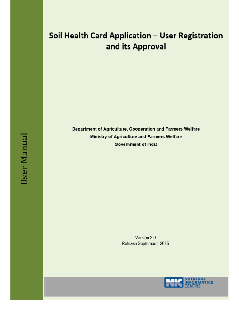 Soil Health Card User Manual Guide | PDF | User (Computing) | Login