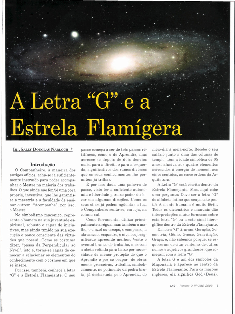 A Letra G e A Estrela Flamígera - Sally Douglas Narloch | PDF | Loja ...