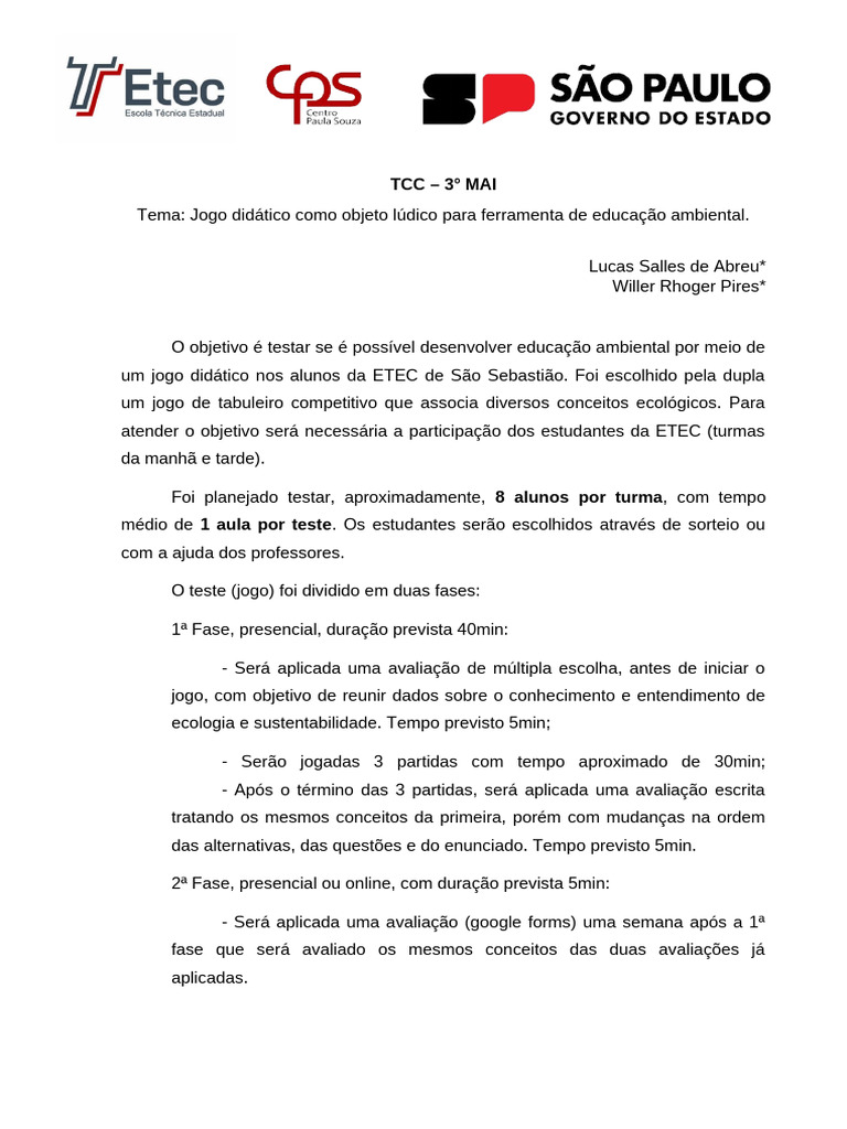 Teste Do Tcc Pdf