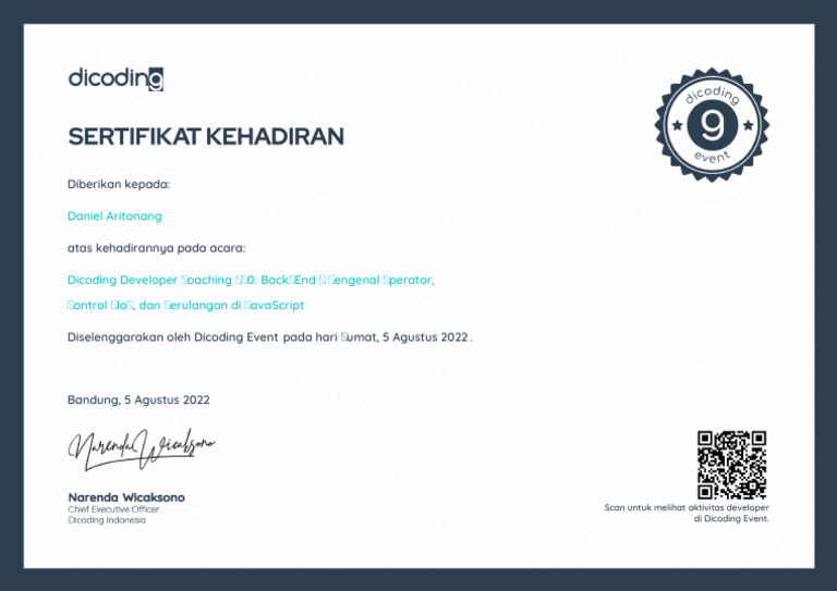 Dicoding Developer Coaching 60 Back End Mengenal Operator Control Flow Dan Perulangan Di ...