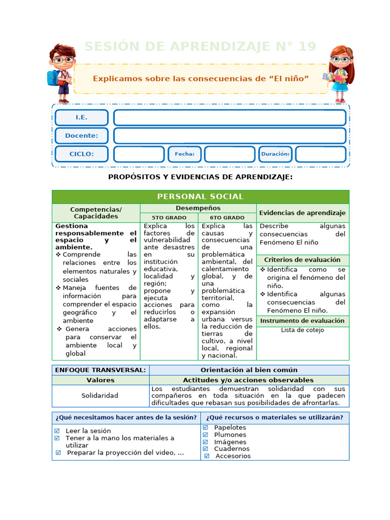 Sesiones de Aprendizaje - Semana 3 - UD VIII - Editora Quipus Perú | PDF | Evaluación | Collage