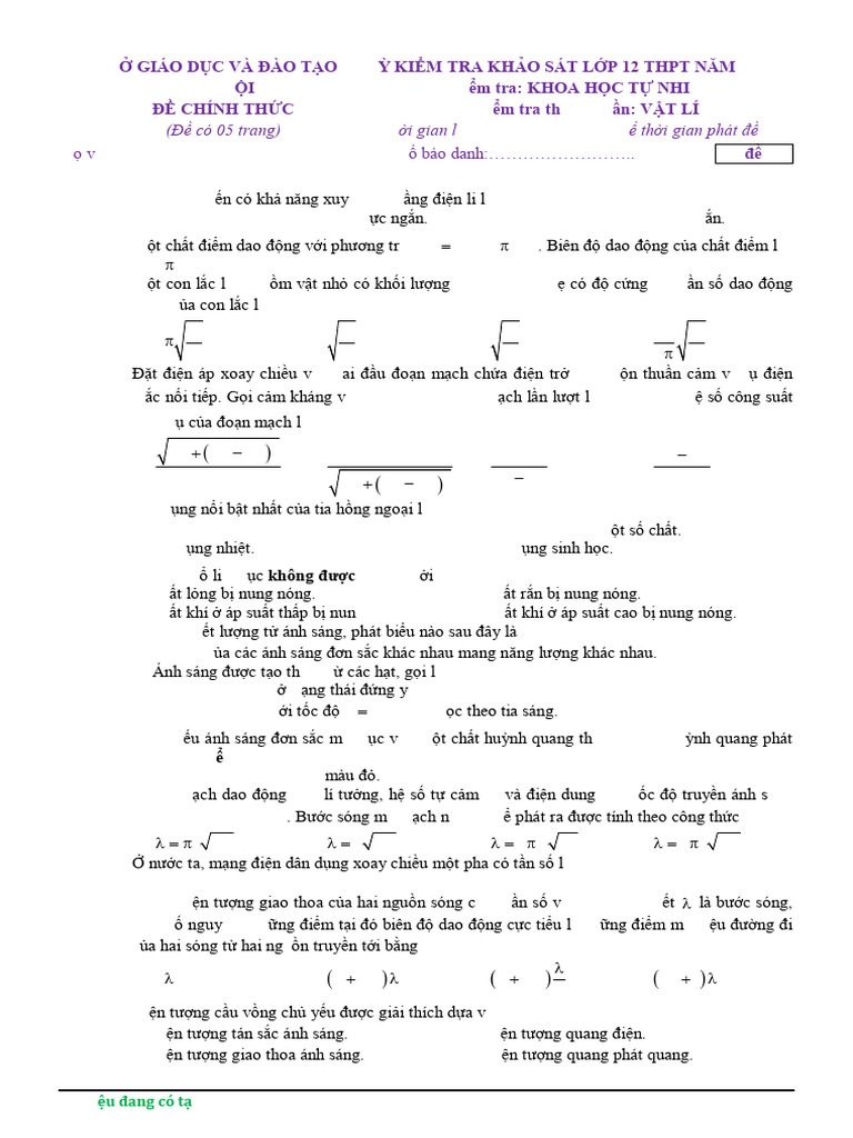 KSCL - SGD Ha Noi - 1819 - Ly | PDF