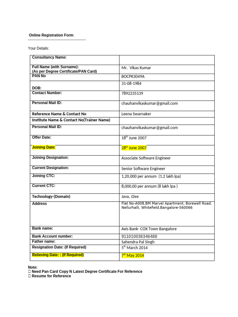 Consultancy Form-2021 | PDF