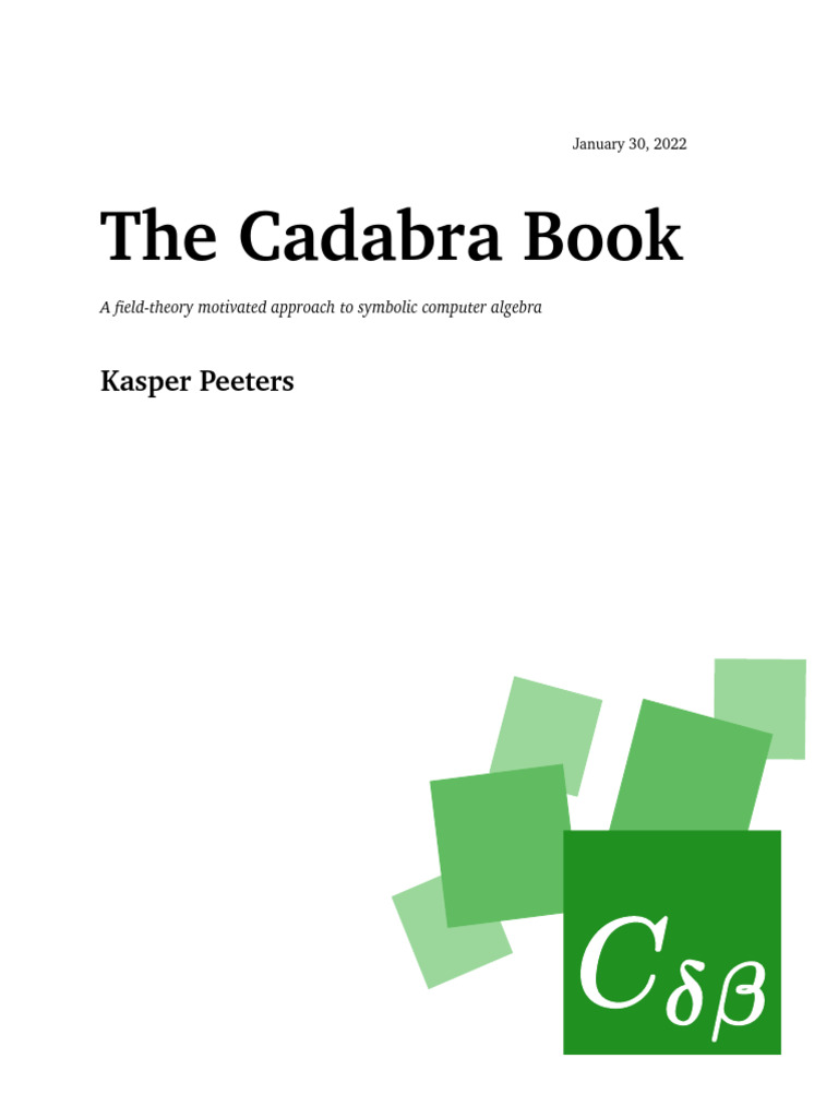 Cadabra | PDF | Derivative | Mathematics
