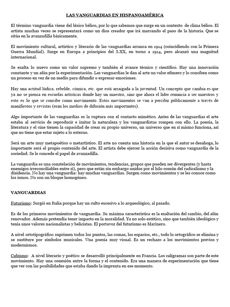 tema 1 | PDF | Vanguardia