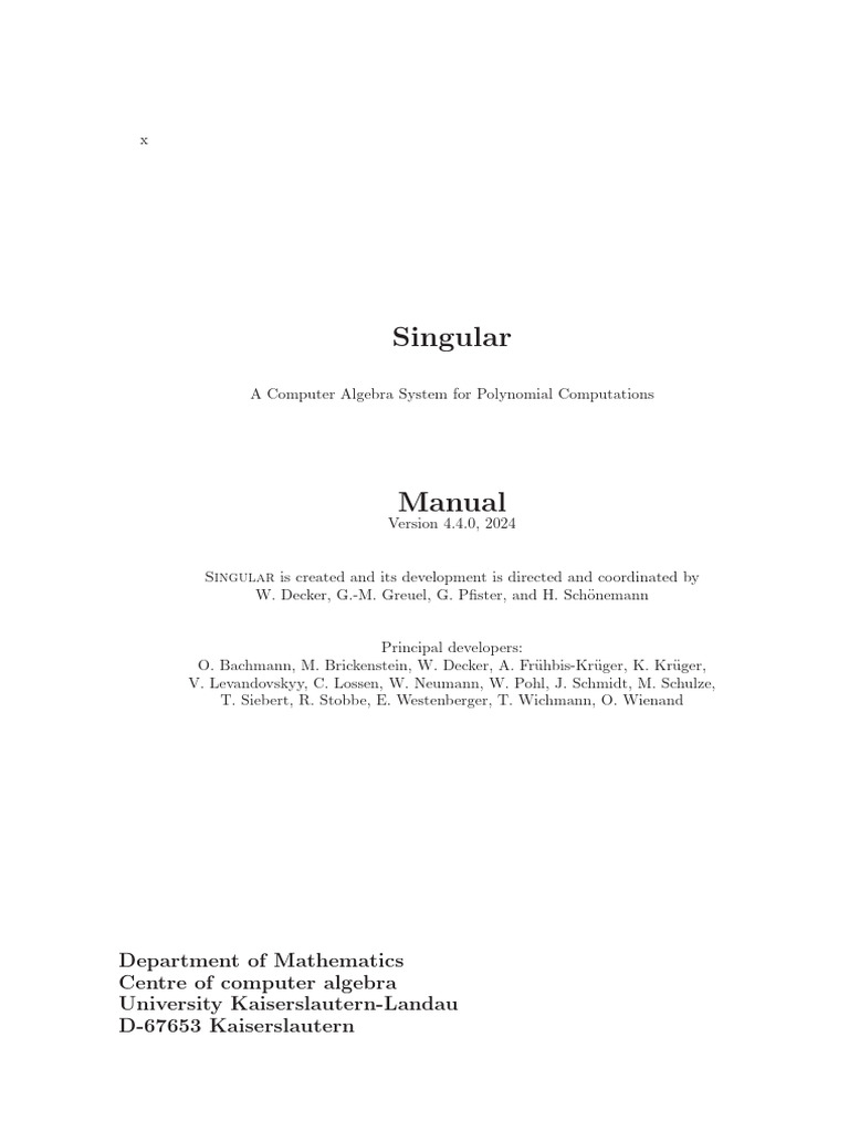 Singular | PDF | Module (Mathematics) | Matrix (Mathematics)