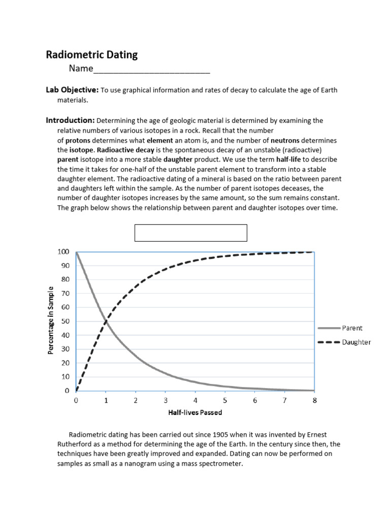Radiometric Dating Lab PDF | PDF | Isotope | Rock (Geology)